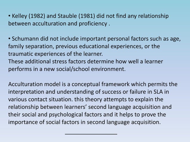 Acculturation model | PPTX | Education