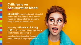 Acculturation Theory Model and Proponent | PPTX