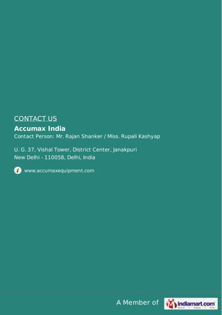 Accumax India, New Delhi, Incubators | PDF | Manufacturing Industry ...