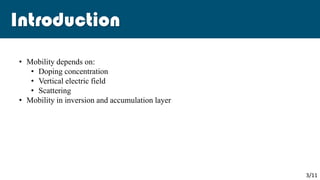 Inversion and Accumulation Layer Mobility Model | PDF