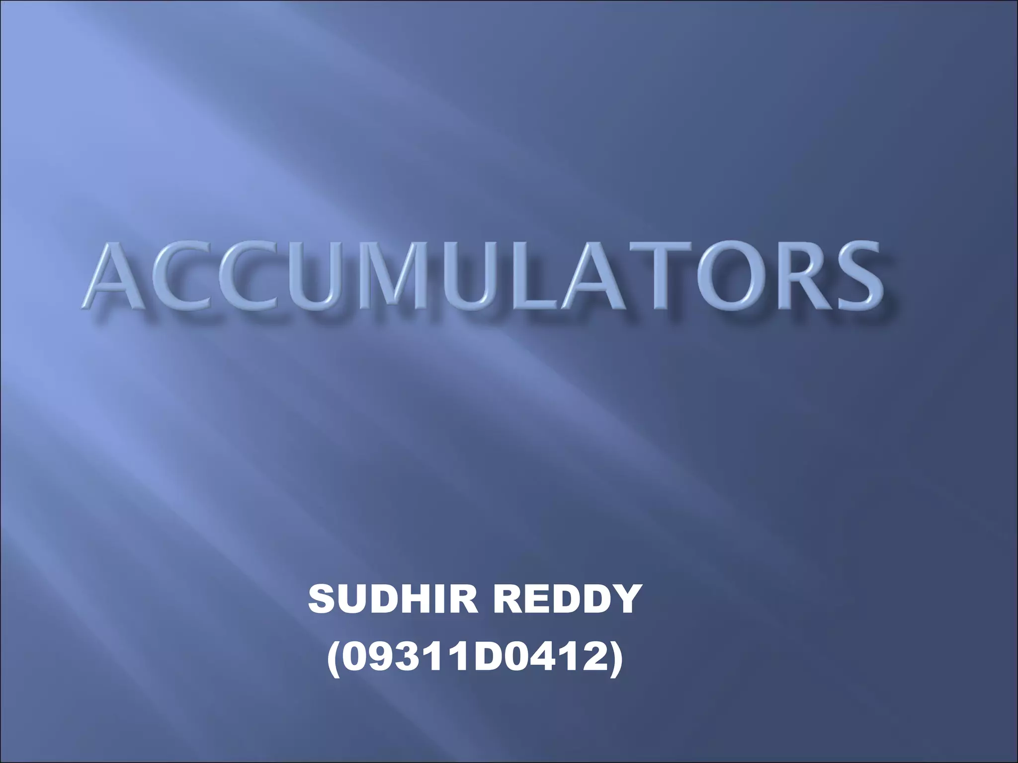 Accumulators | PPT