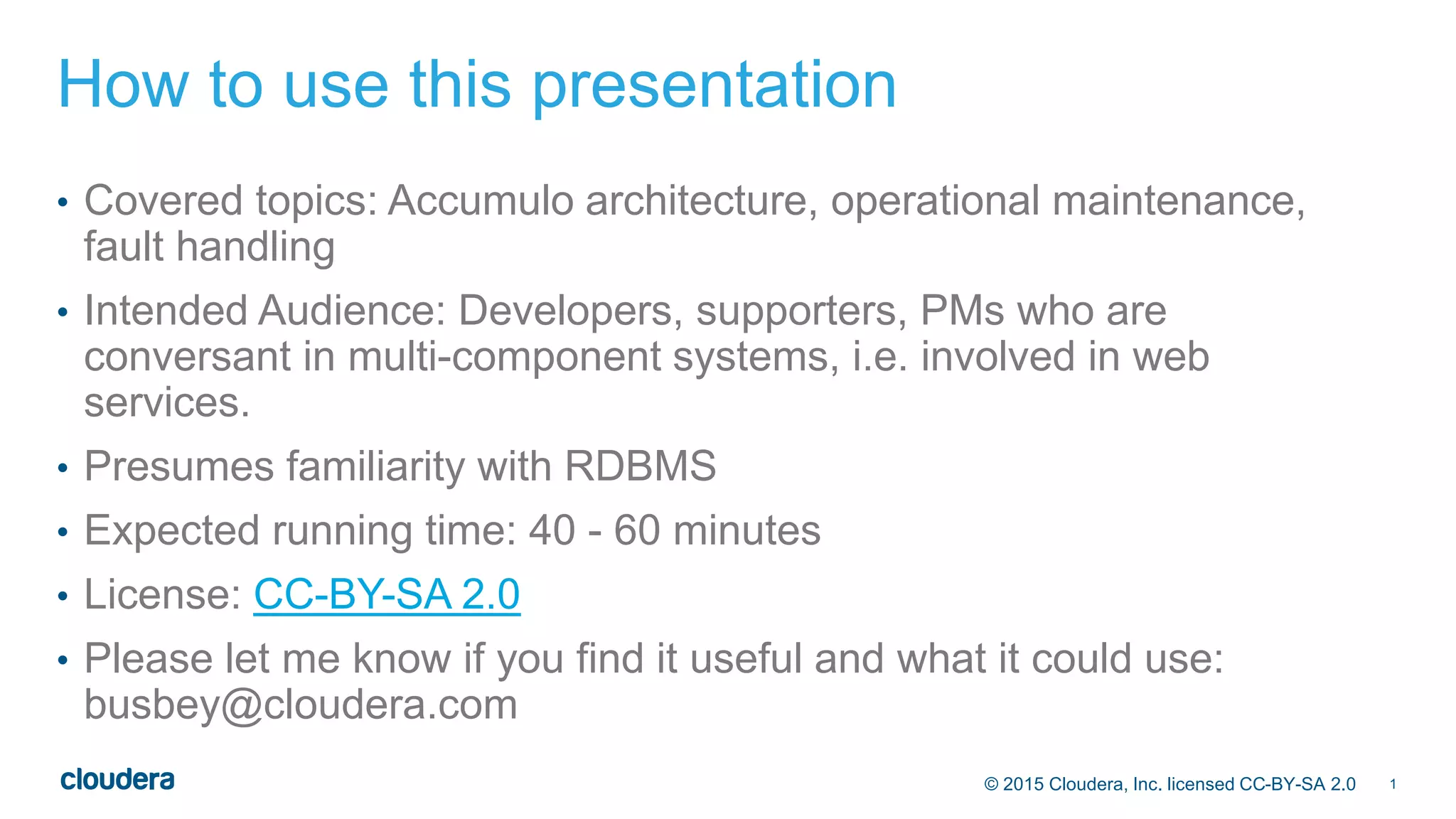 Introduction to Apache Accumulo | PPTX