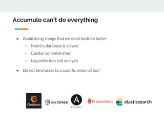 Improving the Accumulo User Experience | PPT
