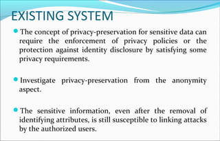 Accuracy-Constrained Privacy-Preserving Access Control Mechanism for Relational Data | PPT ...