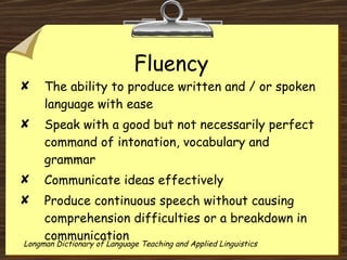 Accuracy and fluency 09 | PPT | Free Download
