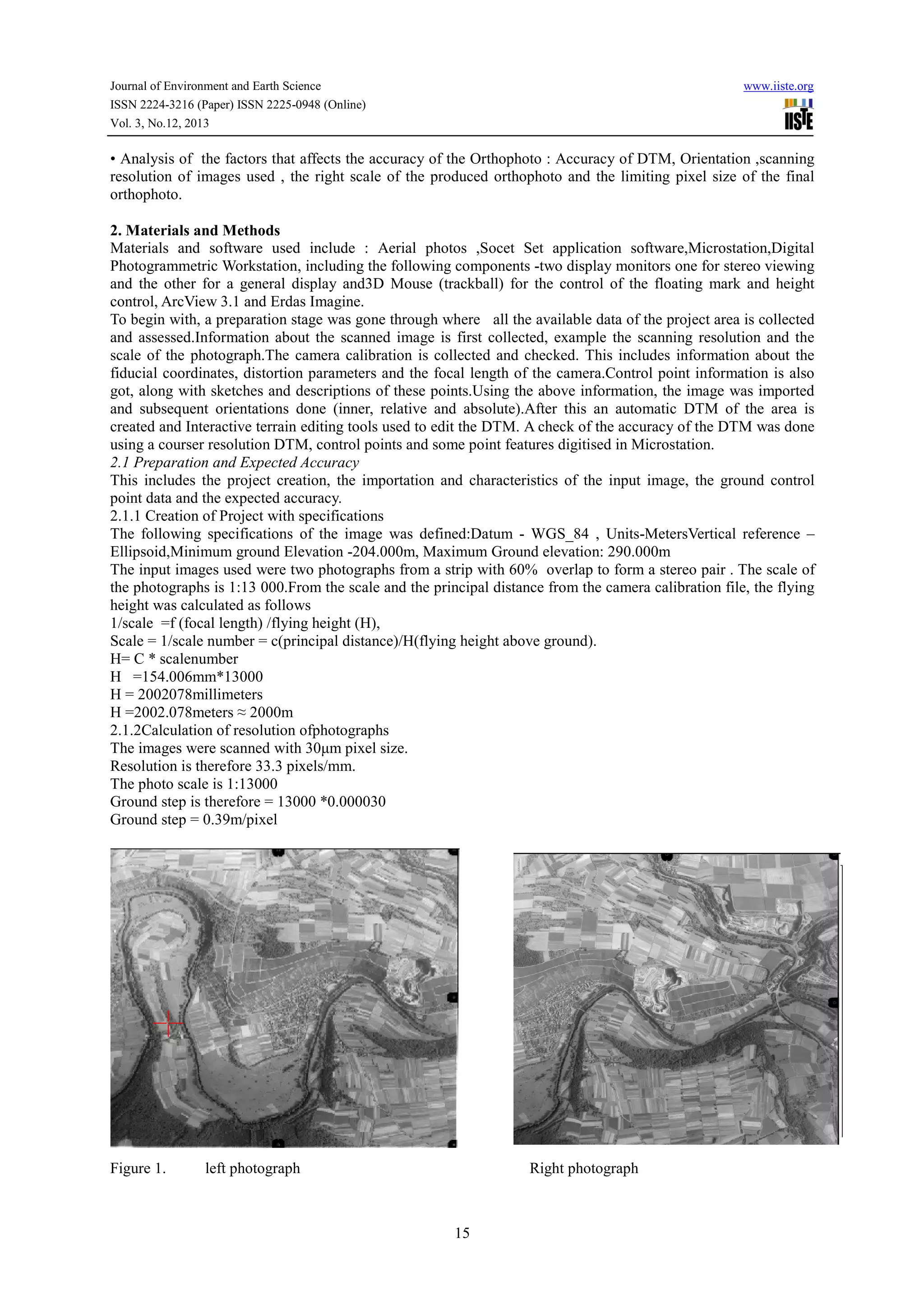Accuracy checks in the production of orthophotos | PDF