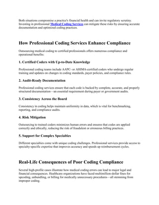 Accuracy Matters: The Role of Medical Coding Services in Healthcare Compliance | PDF