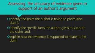 Accuracy of authors’ arguments | PPT
