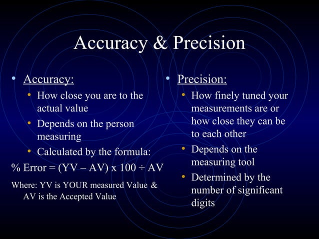 Accuracy, Precision Measurement | PPT