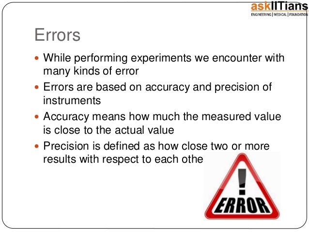 Accuracy, Precision of Instruments and Errors in Measurement | Physics
