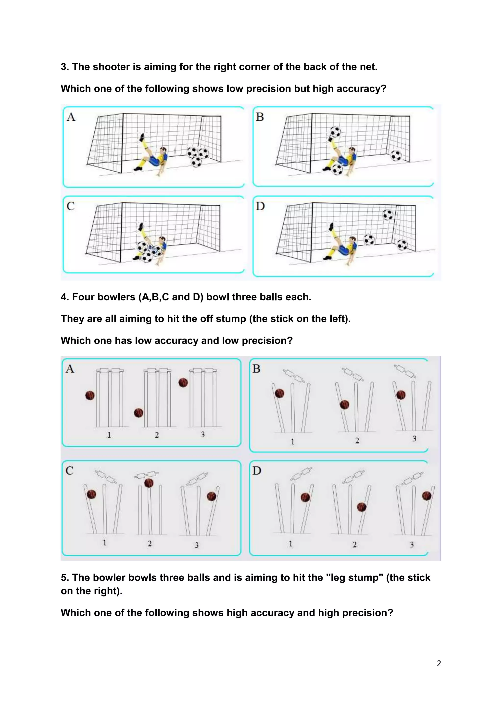 Accuracy, precision questions | DOCX