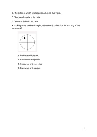 Accuracy, precision questions | DOCX