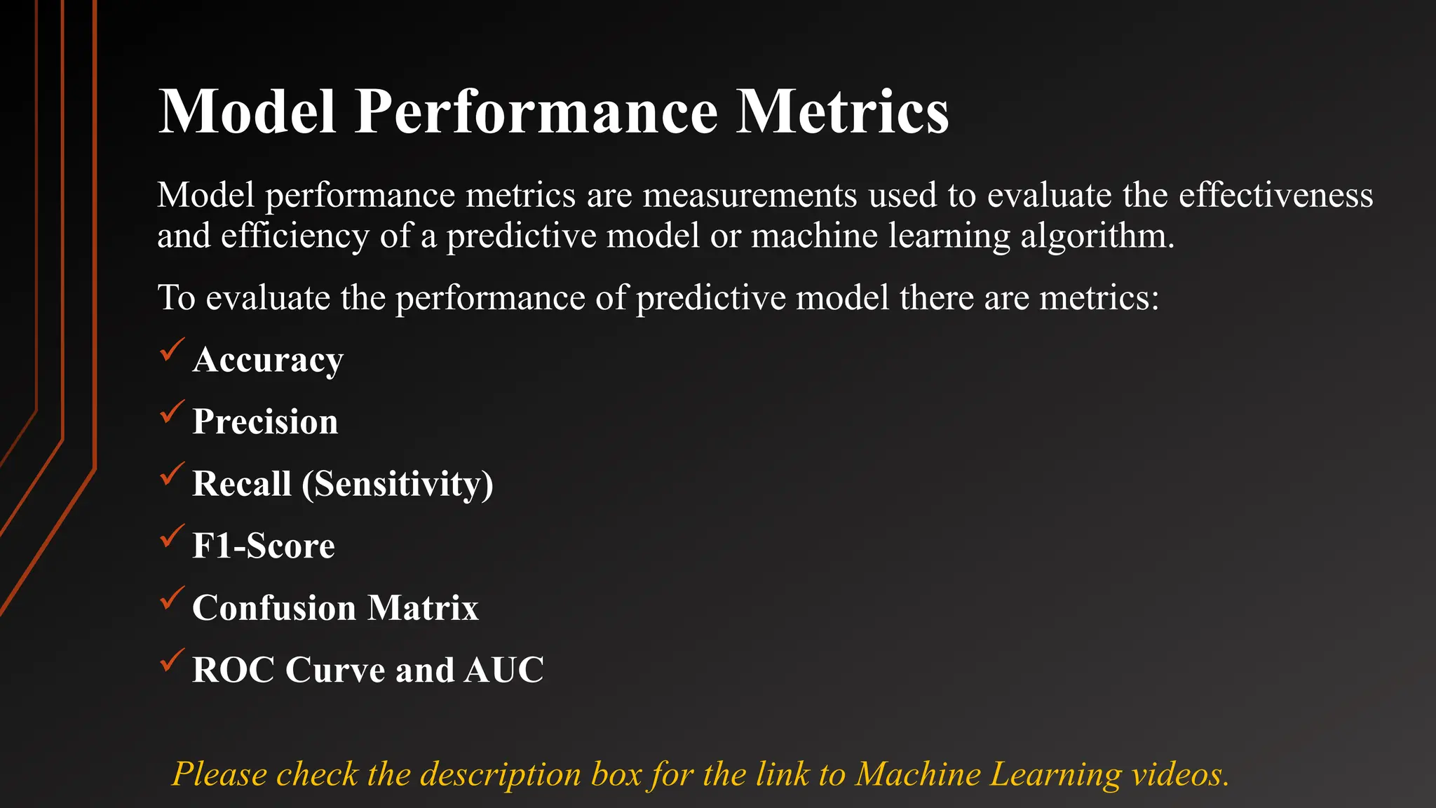 Model Performance Metrics Accuracy Precision Recall Pptx Email