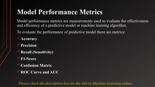 Model Performance Metrics. Accuracy, Precision, Recall | PPTX | Email | Internet