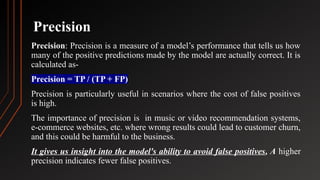 Model Performance Metrics. Accuracy, Precision, Recall | PPTX