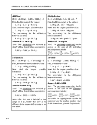 Accuracy & uncertainty | PDF | Physics | Science
