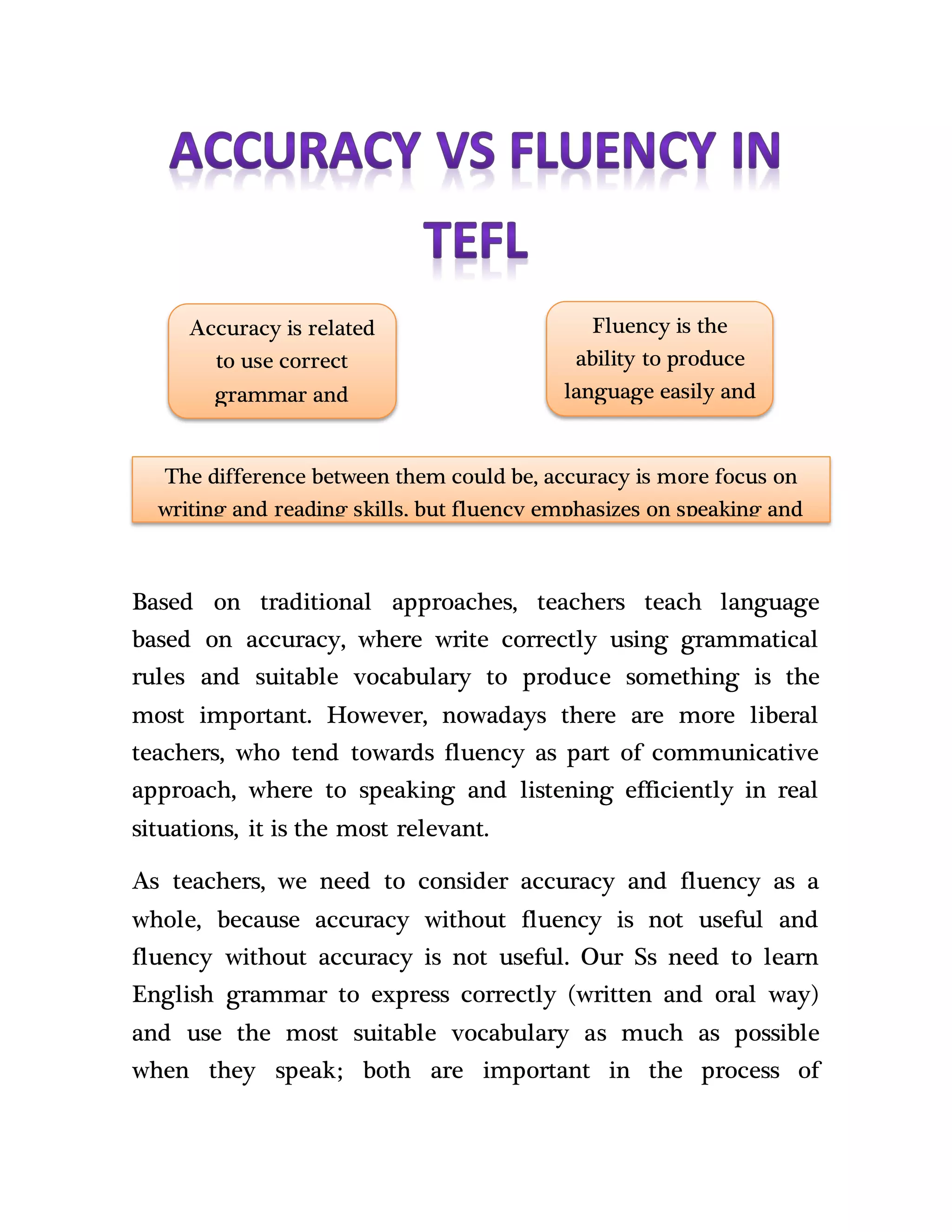Accuracy vs fluency | PDF
