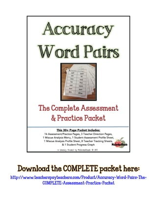 Accuracy wordpairssample packetforassessmentpractice | PDF