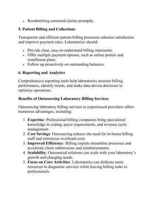 Accurate & Reliable Laboratory Billing Services | PDF