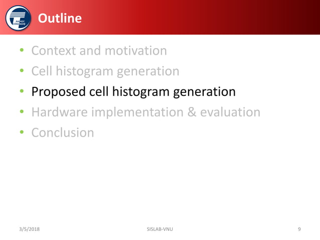 Accurate And Low Complex Cell Histogram Generation By Bypass The Gradient Of Pixel Computation Ppt