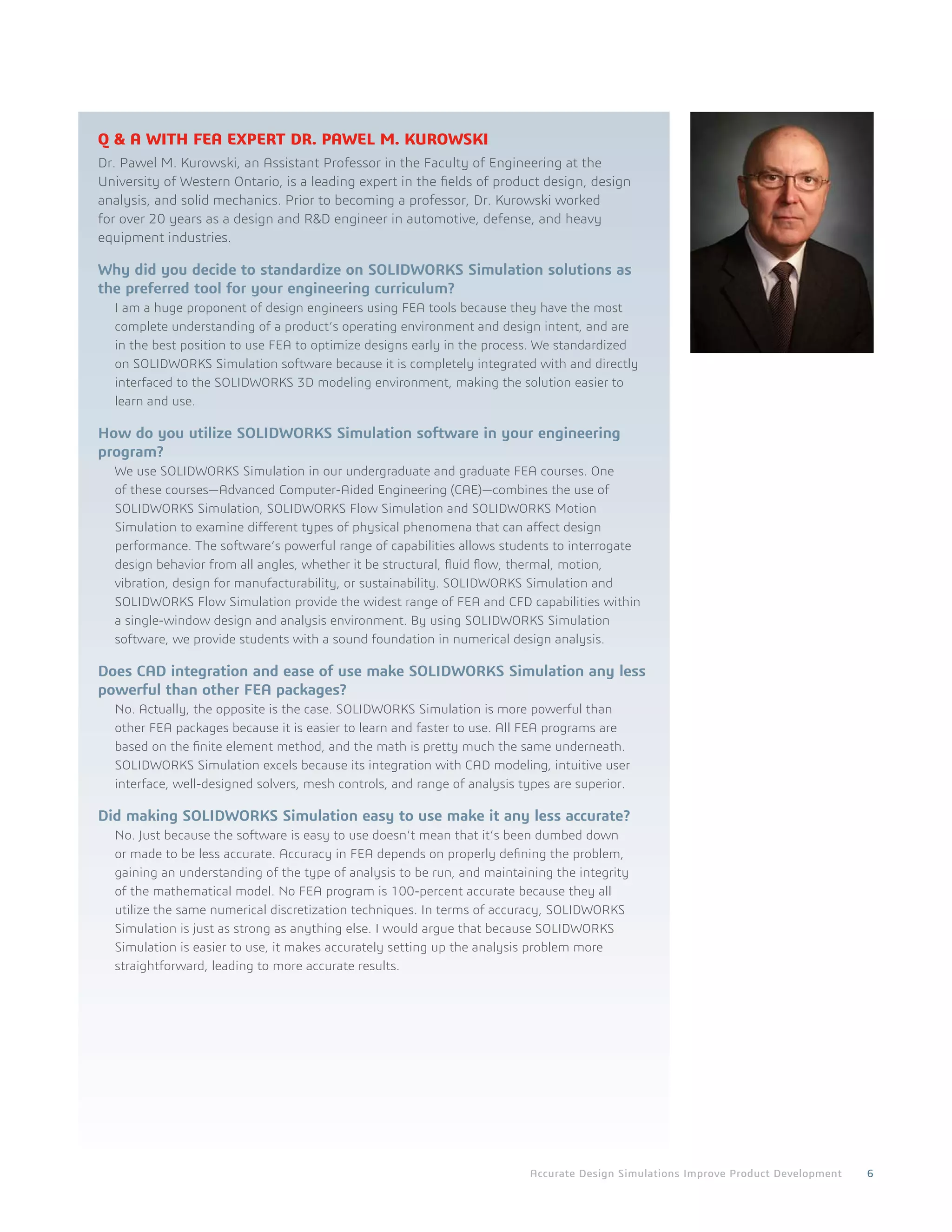 Accurate Design Simulation Improves Product Development | PDF