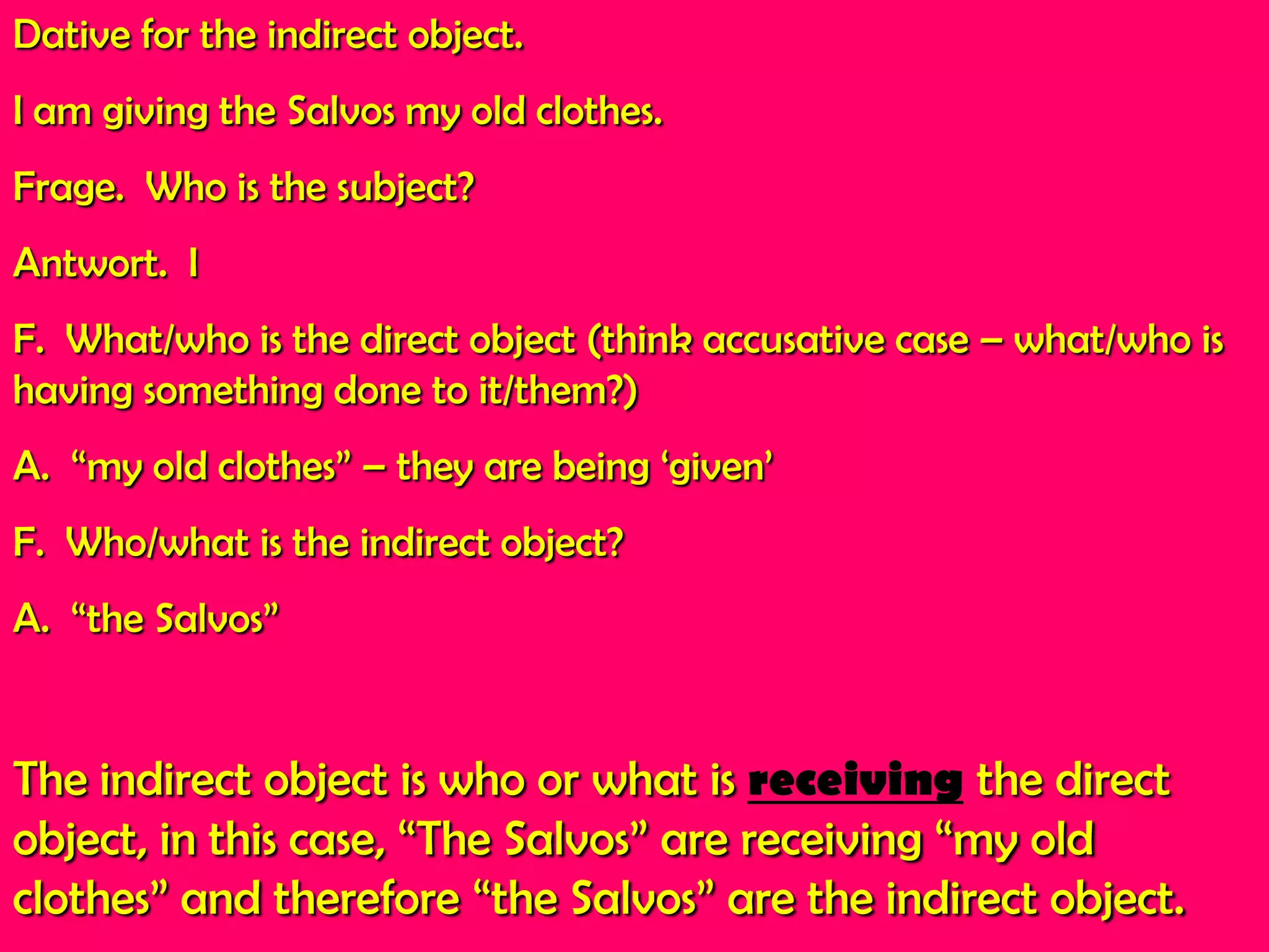 Accusative Pronouns And Dative Pronouns | PPTX