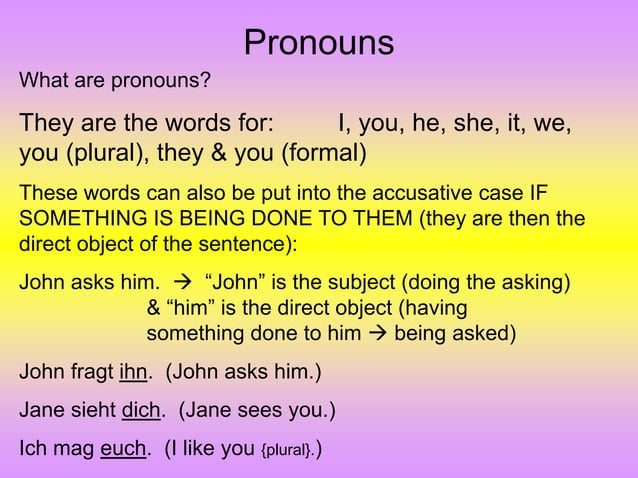 Accusative Pronouns And Dative Pronouns | PPTX