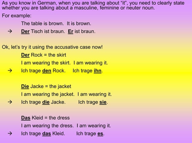 Accusative Pronouns And Dative Pronouns | PPTX