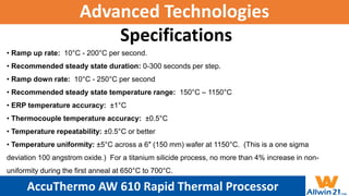 Accu thermo aw 610 rapid thermal processor | PPT