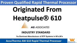 Accu thermo aw 610 rapid thermal processor | PPT