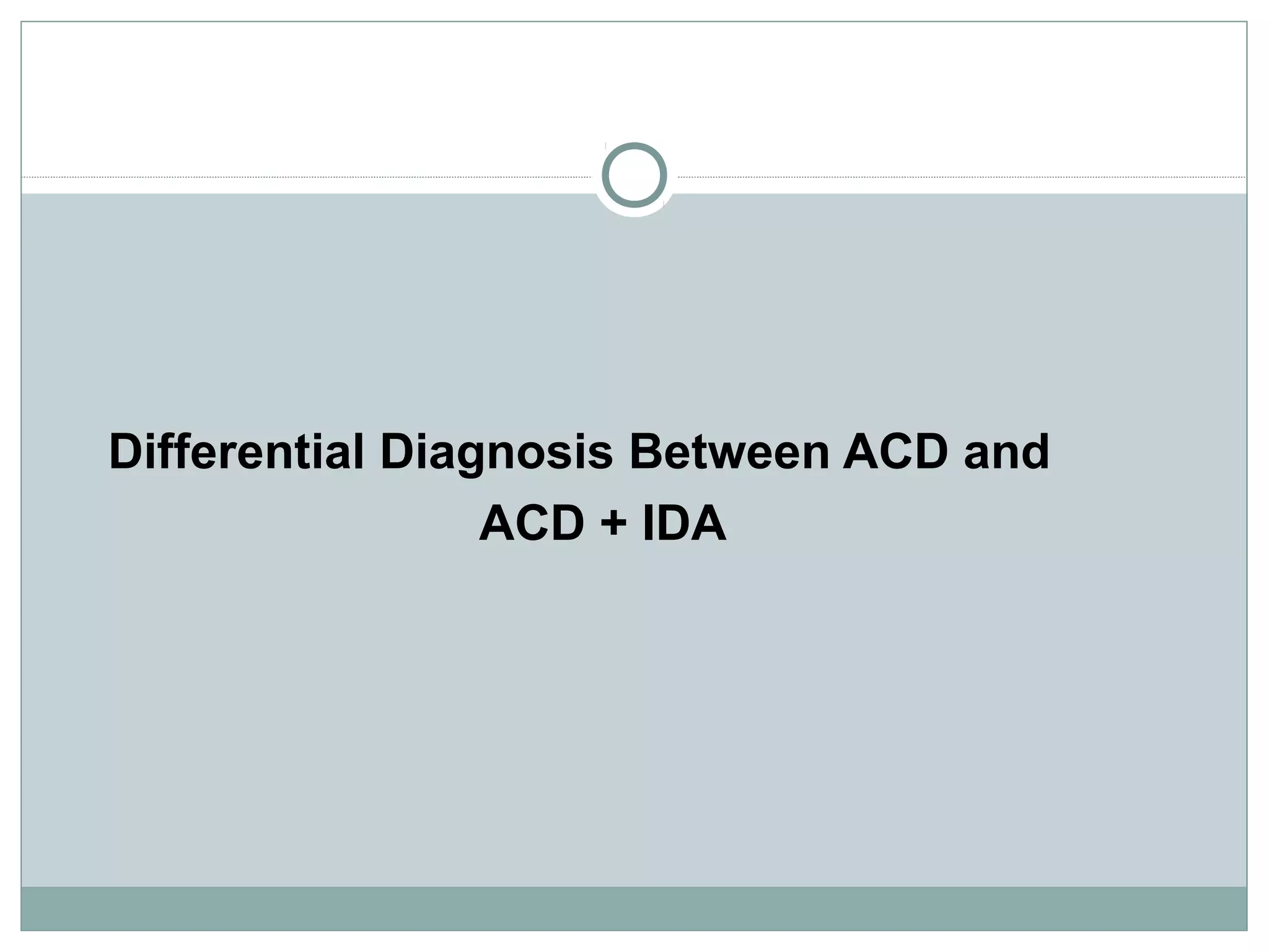 Anemia of chronic disease | PPT