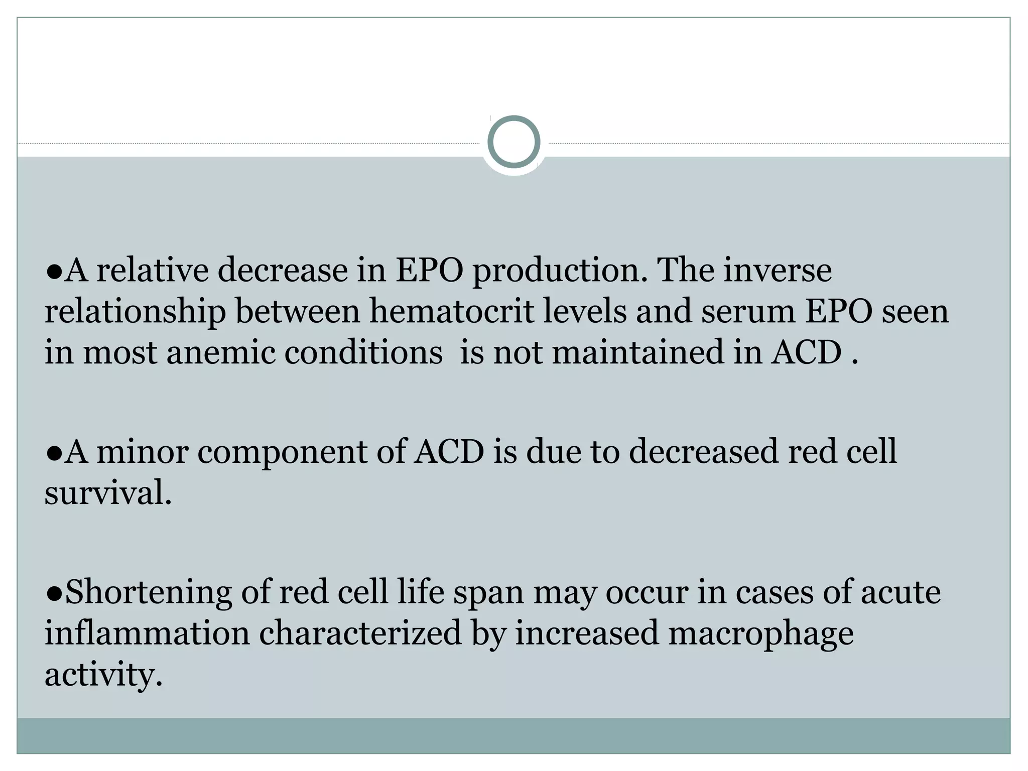 Anemia of chronic disease | PPT