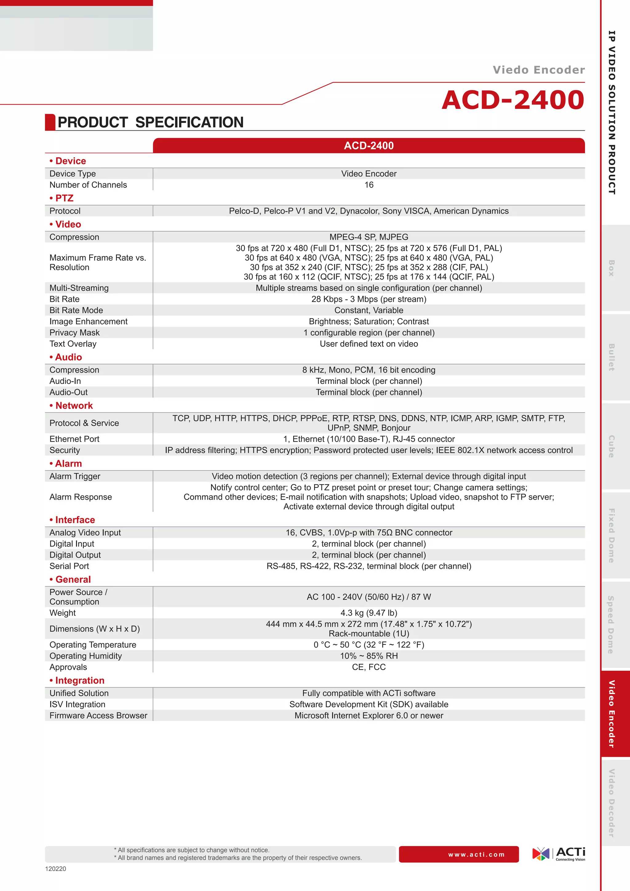 Acd 2400 ds-120220 | PDF