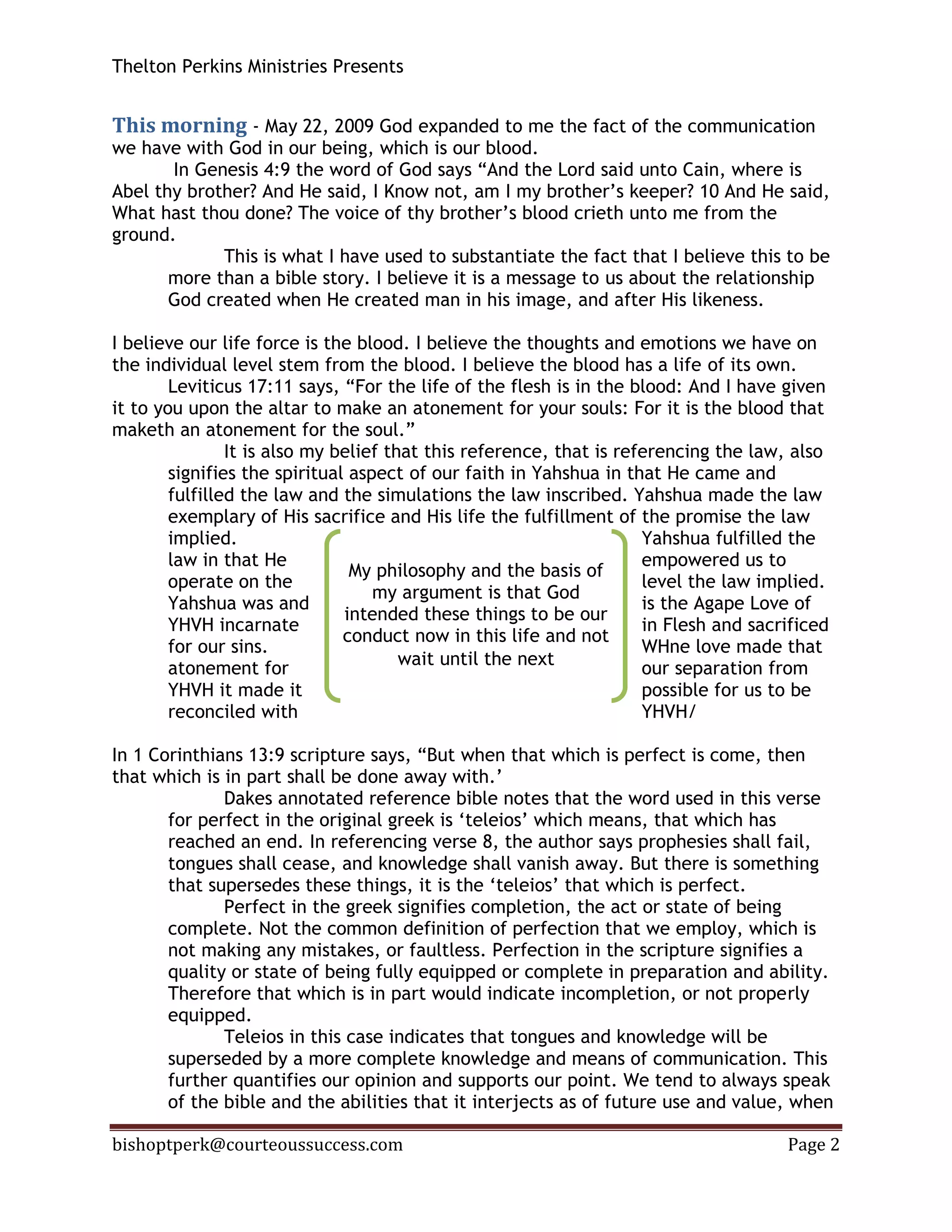 The voice of the Blood | PDF
