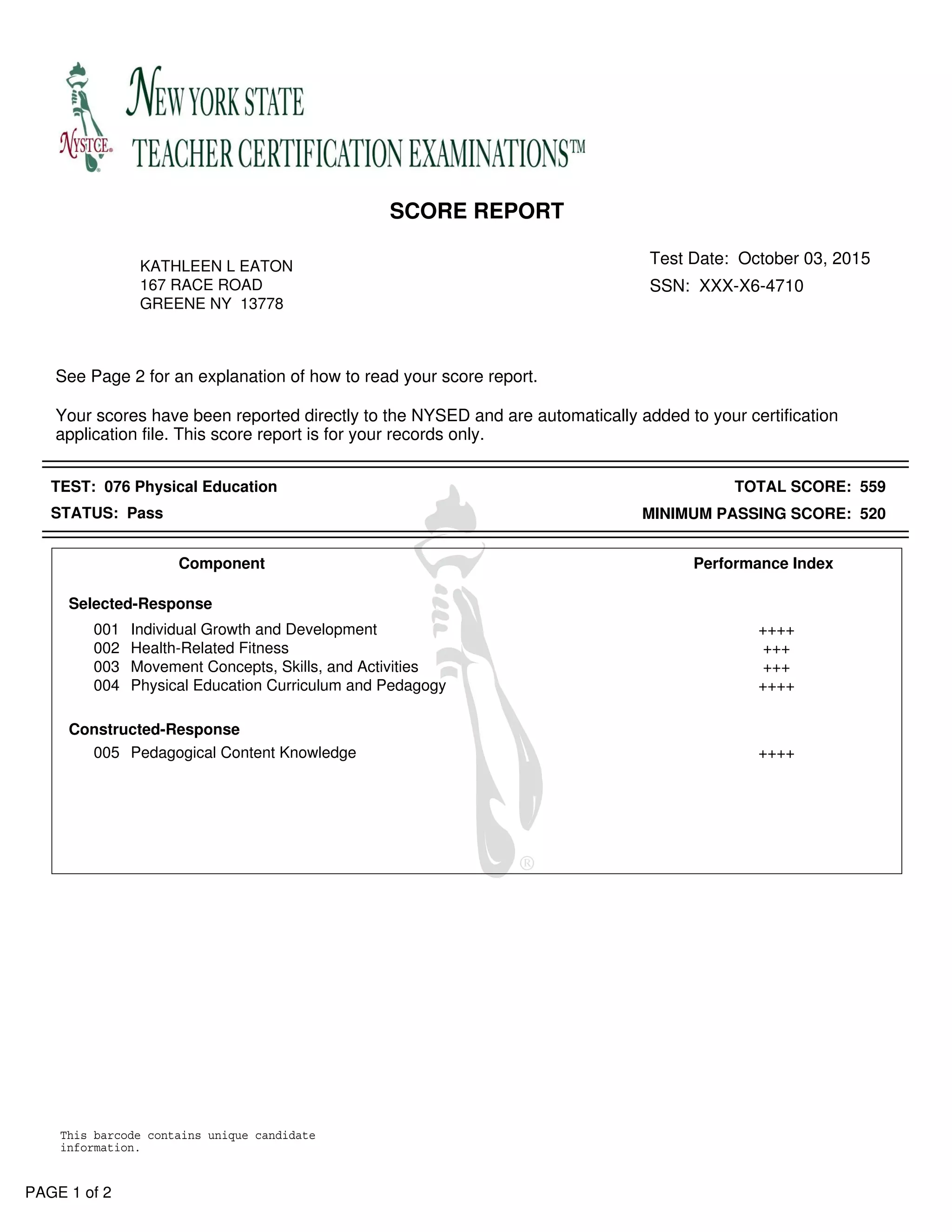 CSTExamScore | PDF