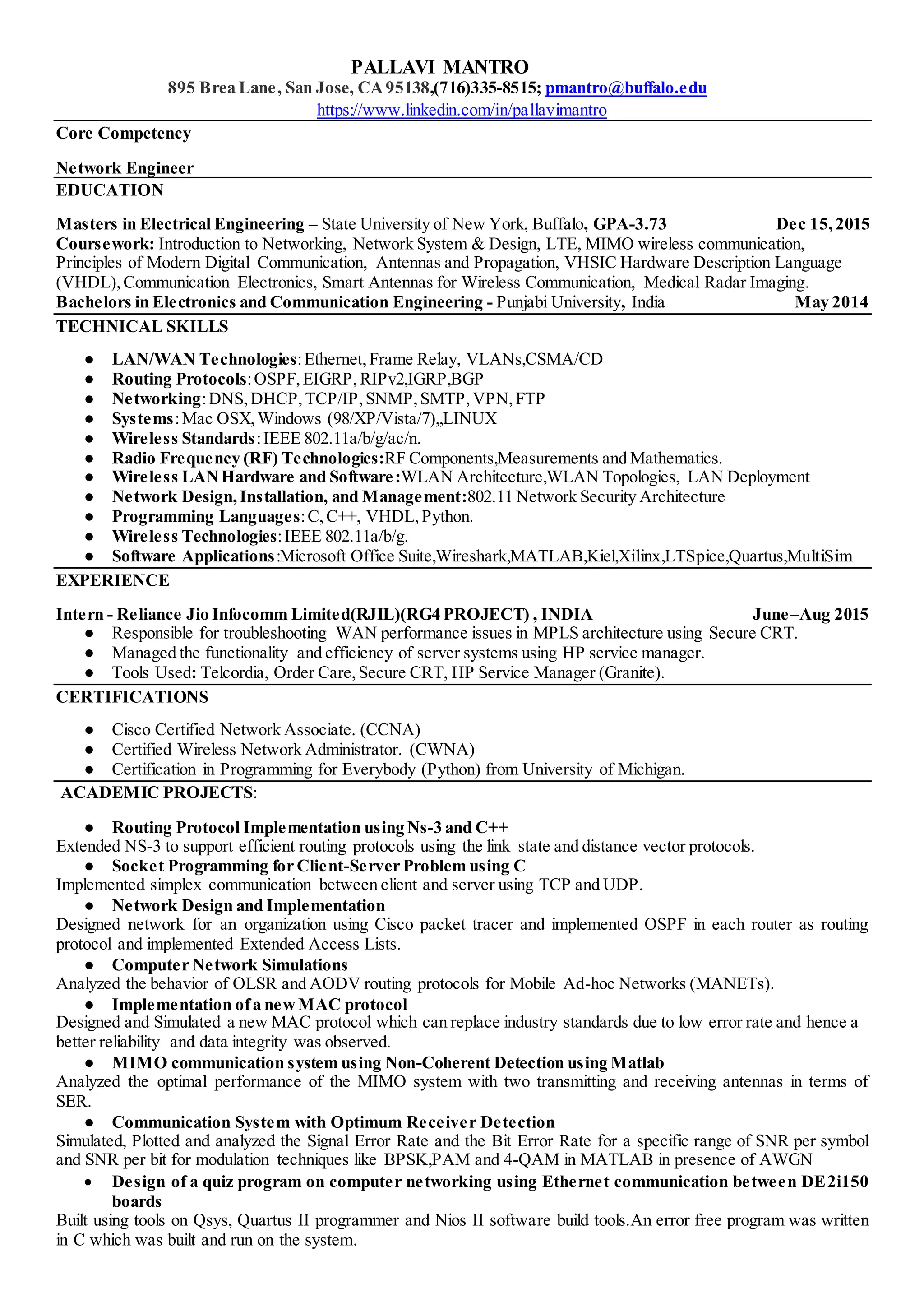 Pallavi's Resume | DOCX
