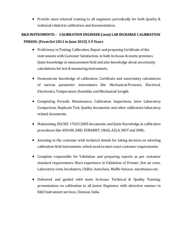 Calibration Engineer 2016