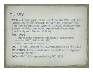 The Evolution and Management of Email | PPT