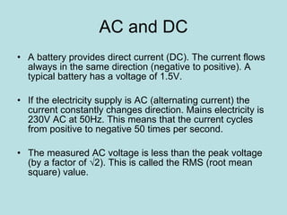 AC DC Electricity | PPT
