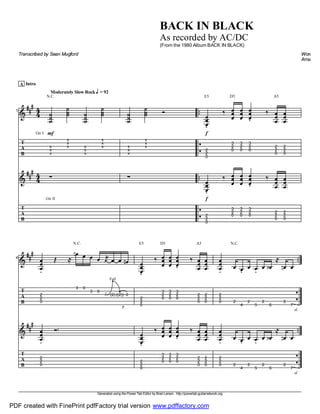 AC/DC Back in-black | PDF | Classical Music | Music