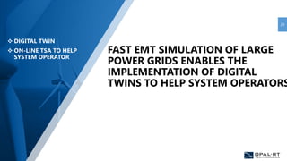 Detailed large-scale real-time HYPERSIM EMT simulation for transient stability assessment (TSA ...