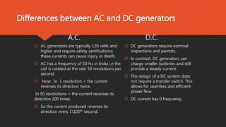 AC & DC Generators | PPTX