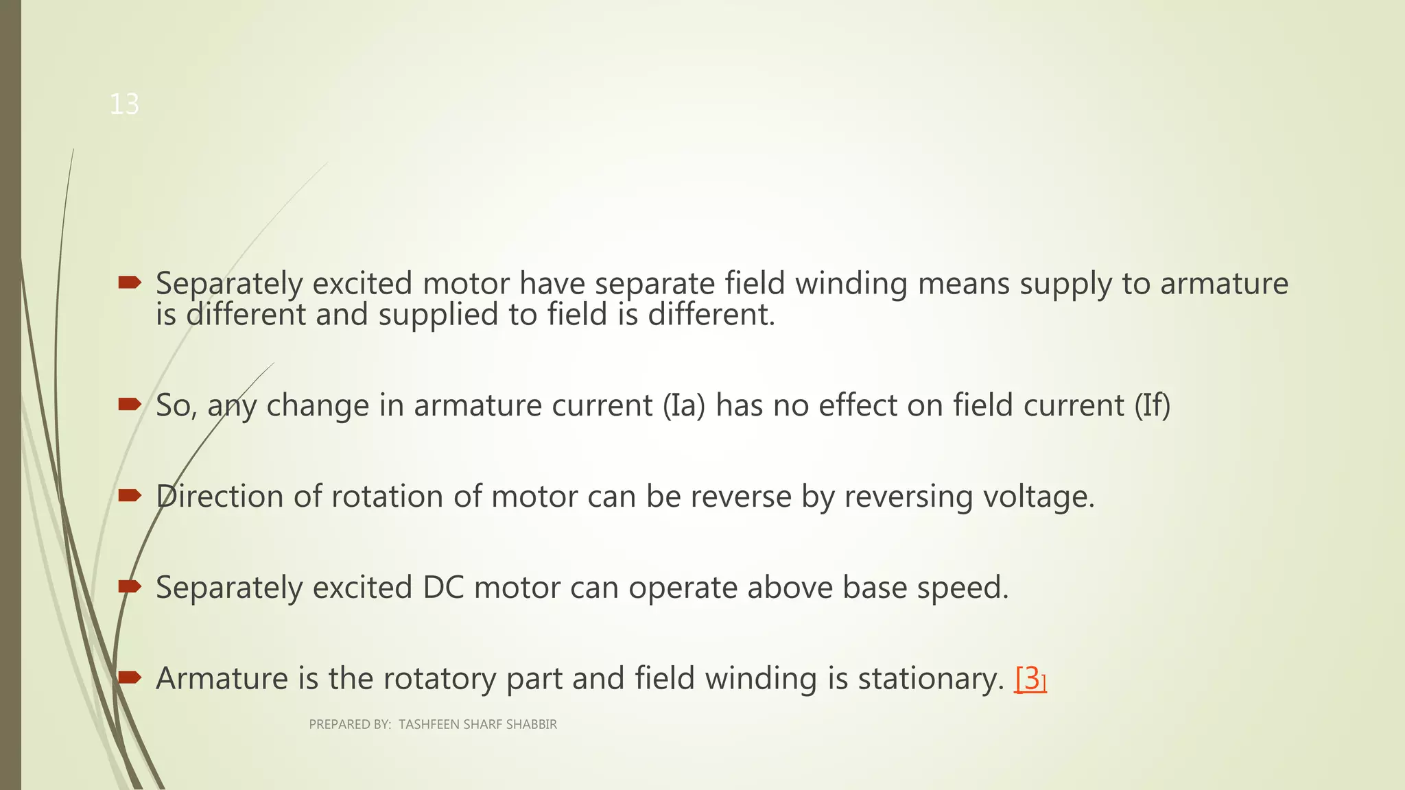 SEPARATELY EXCITED & SHUNT DC MACHINES | PPTX