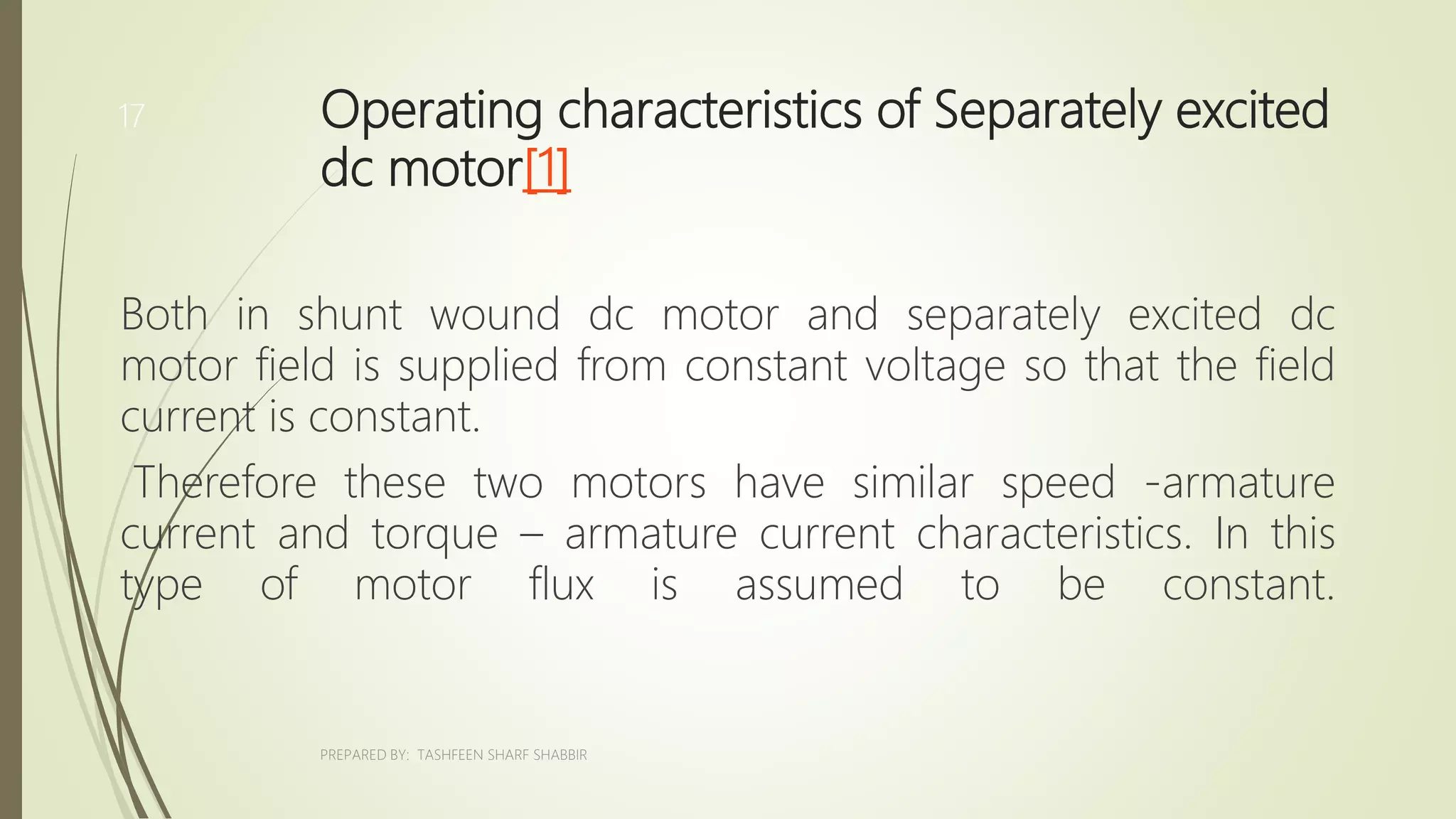 SEPARATELY EXCITED & SHUNT DC MACHINES | PPTX