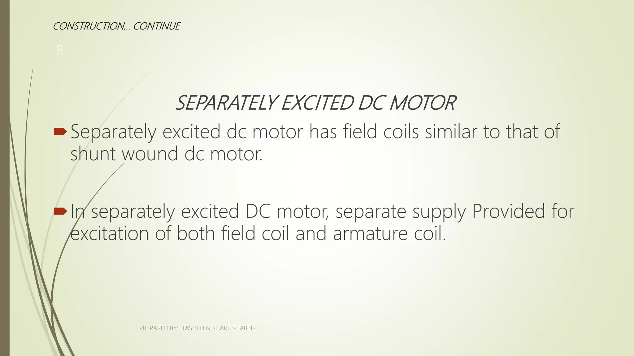 SEPARATELY EXCITED & SHUNT DC MACHINES | PPTX
