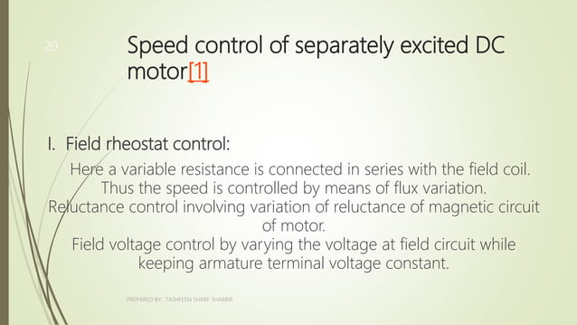 SEPARATELY EXCITED & SHUNT DC MACHINES | PPTX | Physics | Science