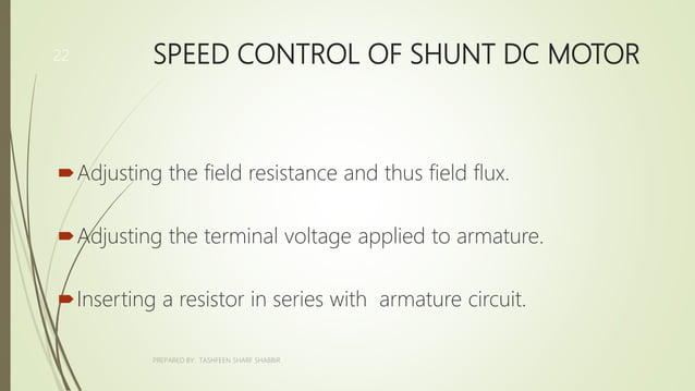 SEPARATELY EXCITED & SHUNT DC MACHINES | PPTX | Physics | Science