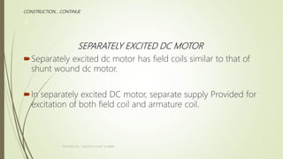 SEPARATELY EXCITED & SHUNT DC MACHINES | PPTX