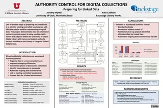 Authority Control for Digital Collections Poster | PDF | Databases ...