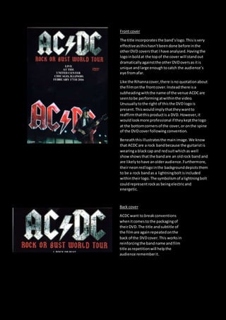 'ACDC' tour DVD analysis. | PDF
